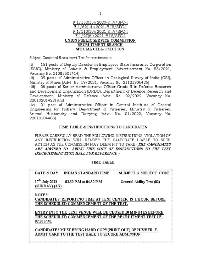 151 DD - 09 AO GSI - 08 SAO DRDO - 01 AO - TT - Eng - 23062022 | PDF