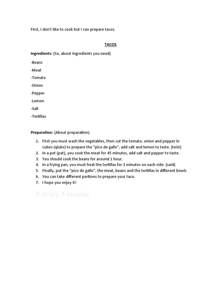 Tacos | PDF | Cooking, Food & Wine