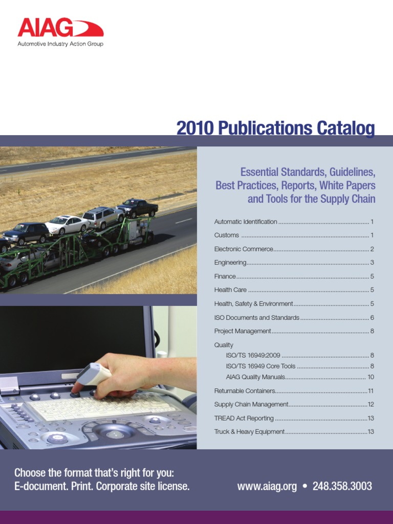 AIAG Manual Publications | PDF | Barcode | Radio Frequency Identification