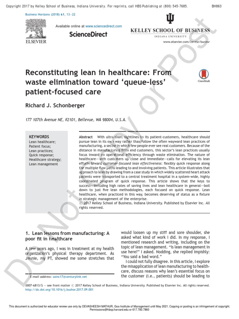 Reconstituting Lean | Download Free PDF | Lean Manufacturing | Health Care