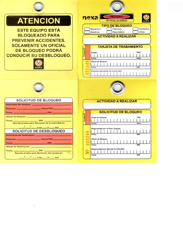 Trajeta de bloqueo | PDF