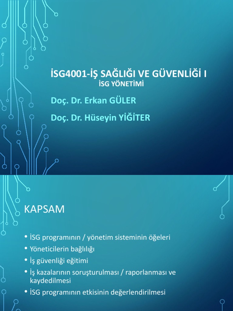 ISG4001 11H Isg Yonetimi | PDF