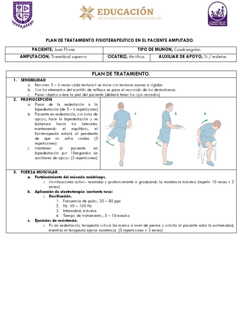 Plan de Tratamiento Fisioterapeutico en El Paciente Amputado | PDF | Estudios de idiomas ...