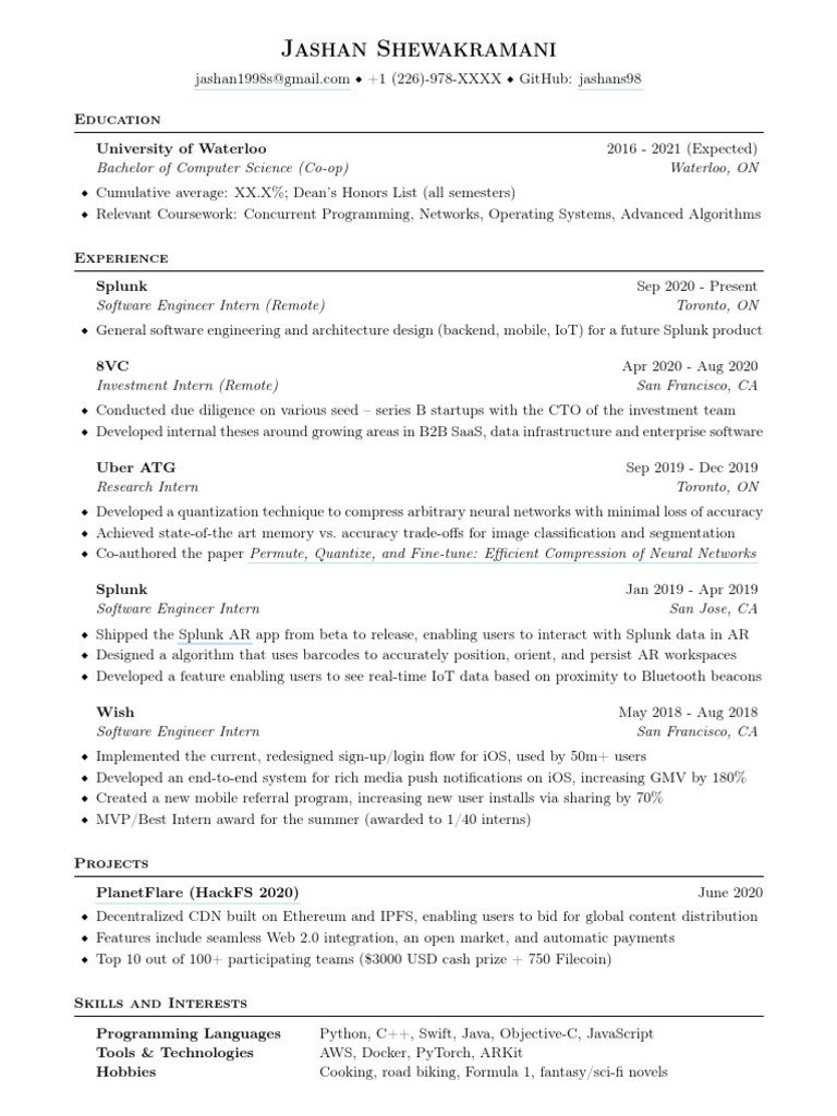 Jashan Resume | PDF | Ios | Internet Of Things