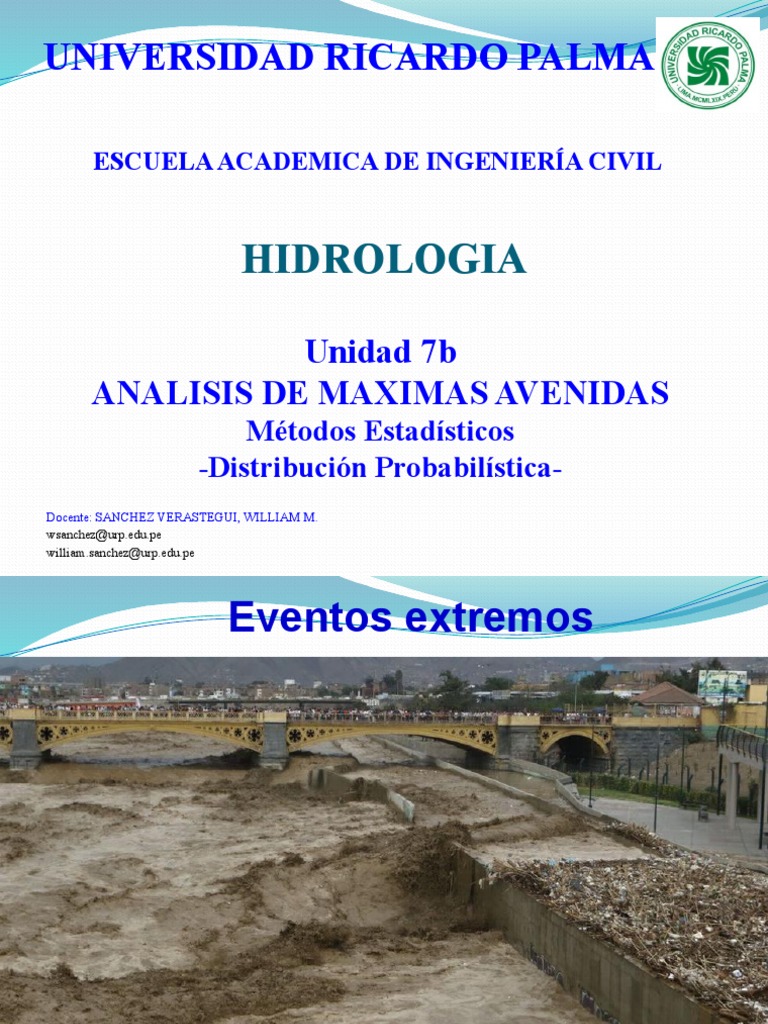 UNIDAD 7b HIDROLOGIA-URP - 2023-1 | PDF