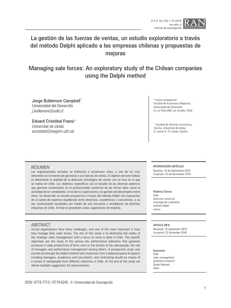2016_OK_Bullemore y Fransi_La Gestión de Las Fuerzas de Ventas, Un ...