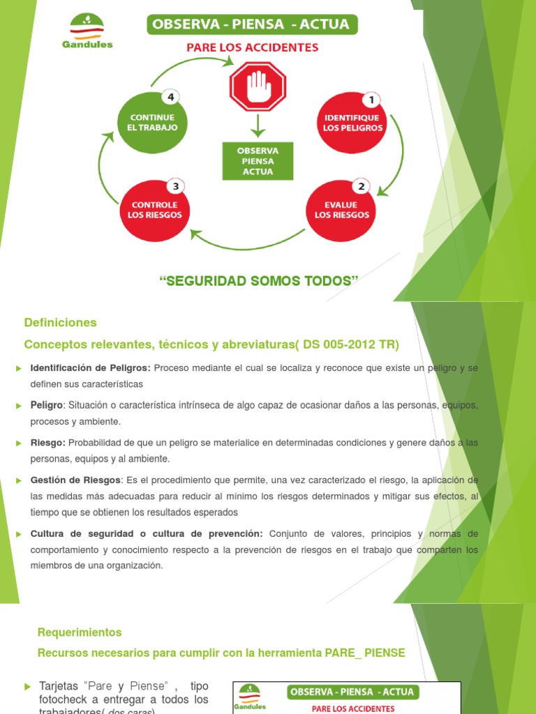 Herramienta - Pare y Piense PDF | PDF | Riesgo
