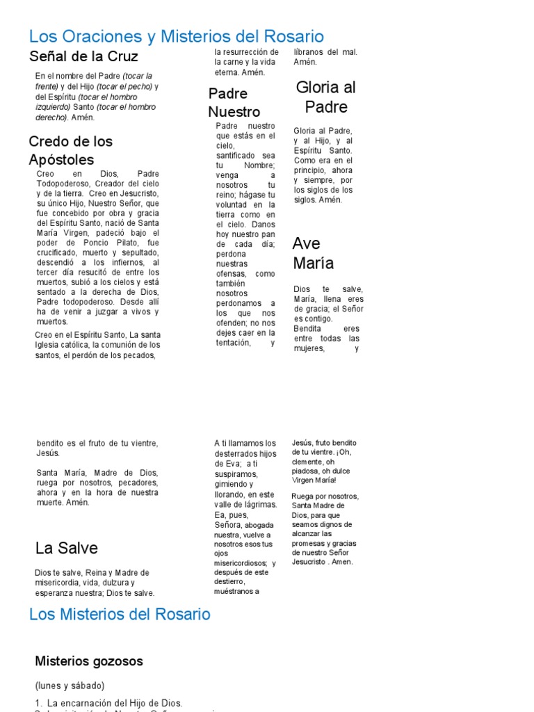 El Santo Rosario | PDF | María, madre de Jesús | Creencia religiosa y doctrina
