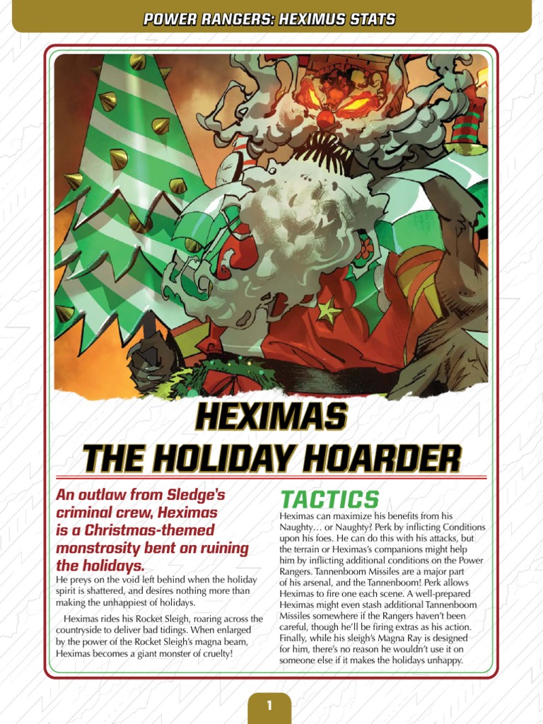 Power Rangers RPG - Heximas The Holiday Hoarder and Heximas Rocket ...