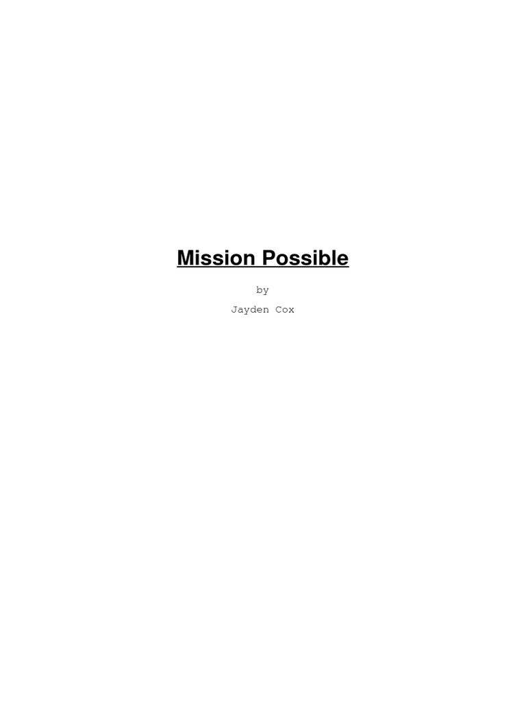 Mission Impossible Script.trelby | PDF