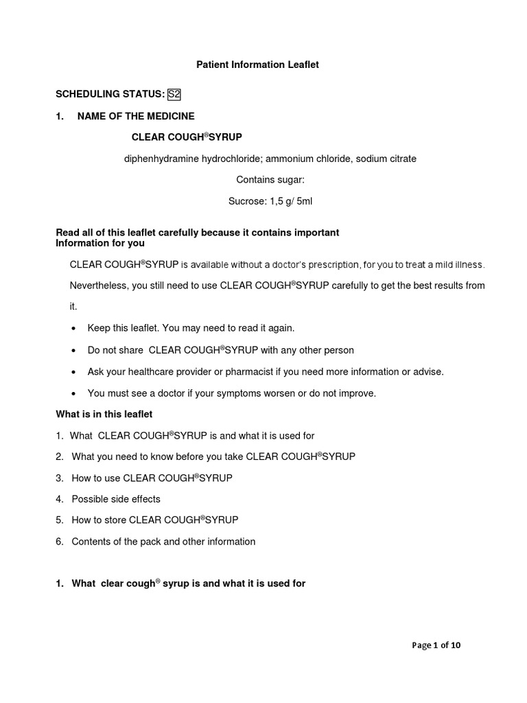 Pil Clear-Cough | PDF | Antidepressant | Cough