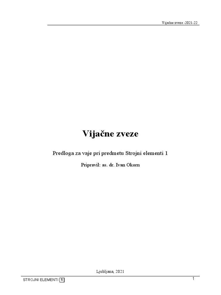 5 - Vijačna Zveza (Definicija Naloge in Predloga Za Vaje) | PDF