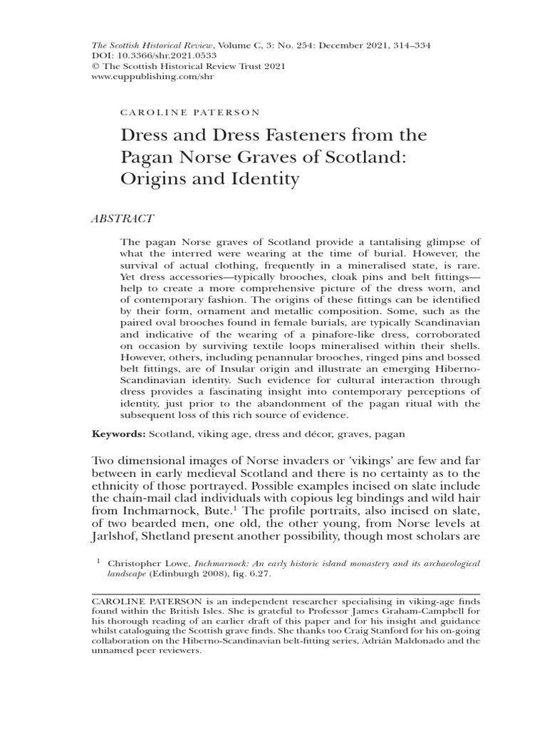 Dress and Dress Fasteners From the Pagan | PDF