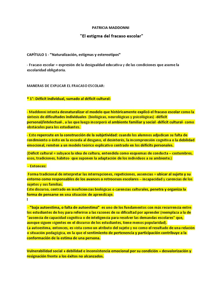 El Estigma Del Fracaso Escolar | PDF | Autosuperación | Bienestar
