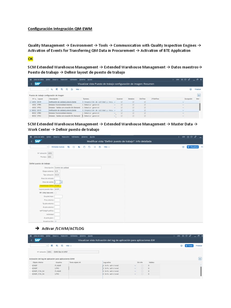 Integración EWM - QM | PDF