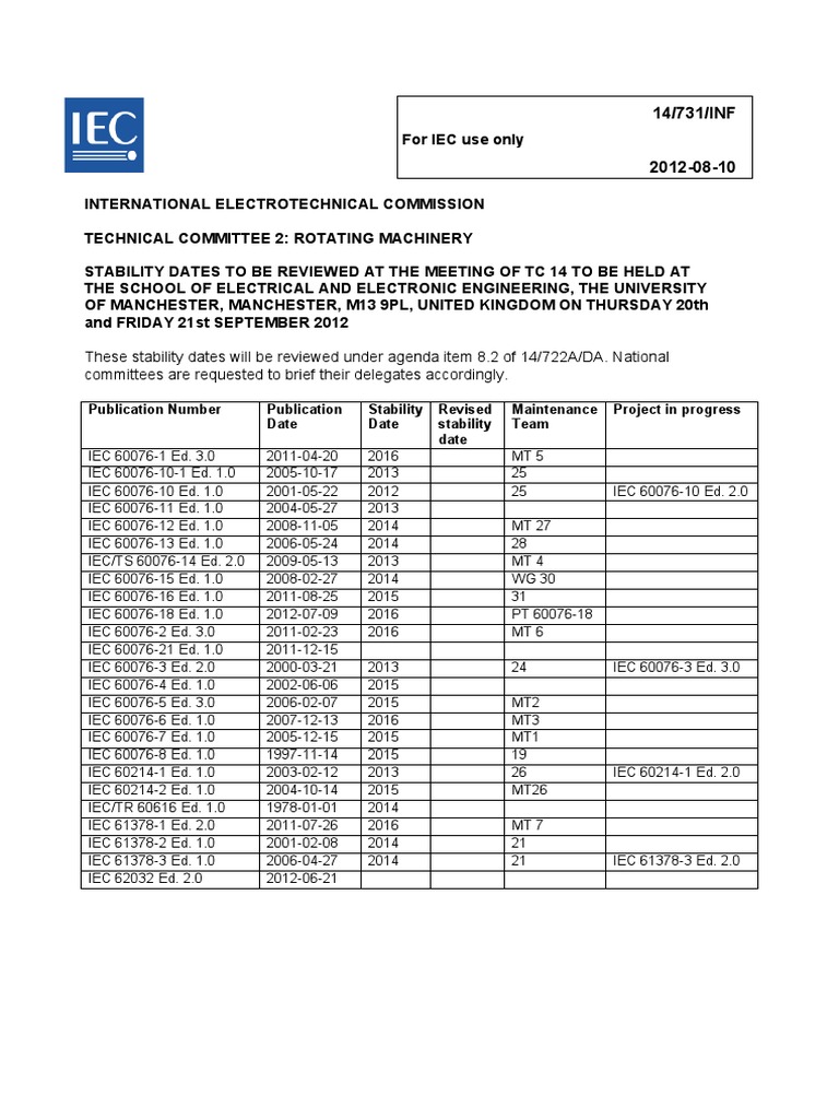 14 731e INF | Download Free PDF | International Electrotechnical ...