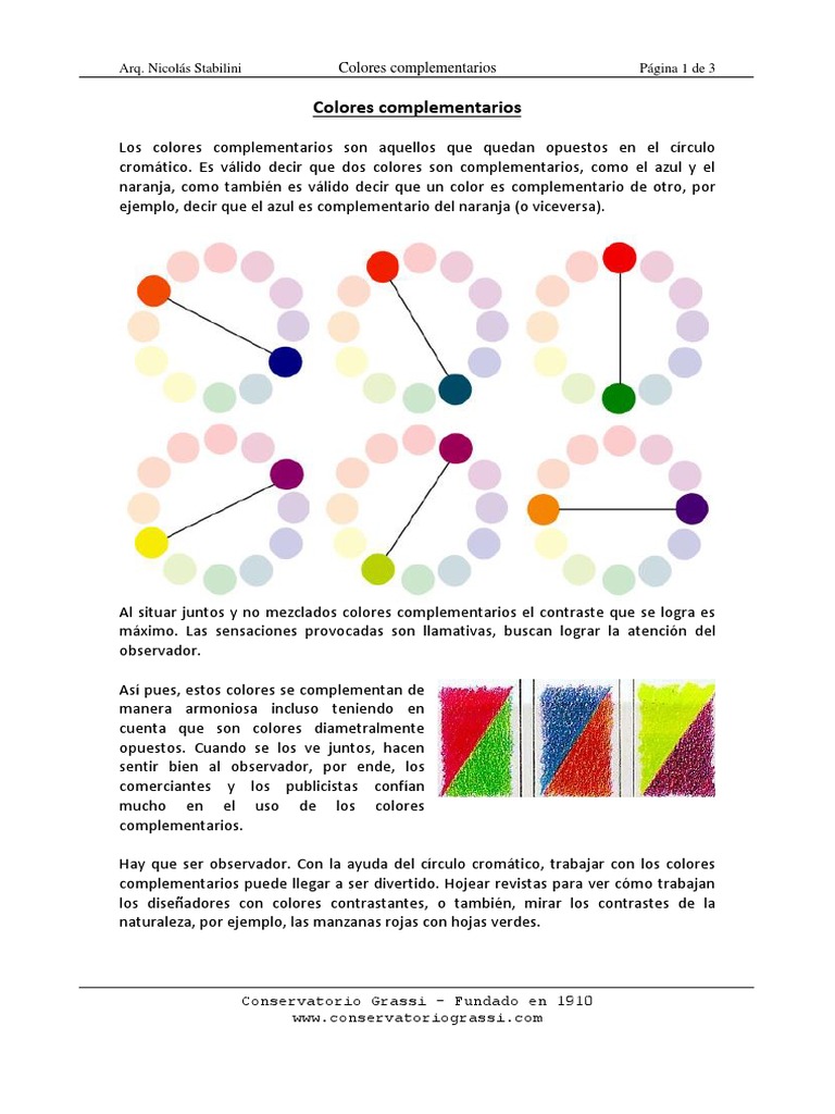 Colores Complementarios | PDF | Color | Azul