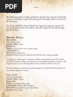 5e Spell Cards | PDF | Magic (Paranormal) | Nature