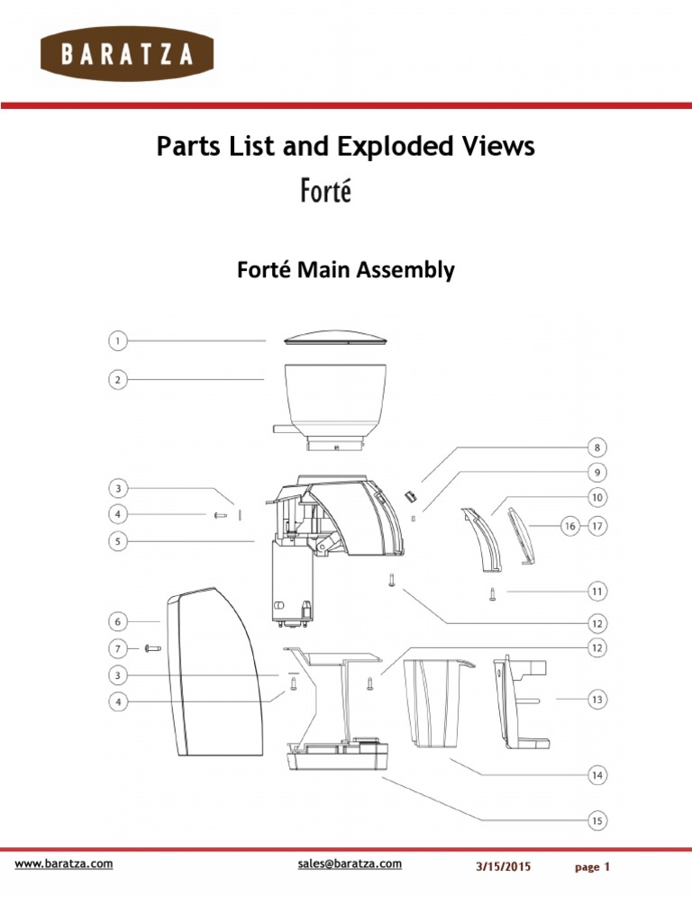 FORTE Parts List and Exploded View | PDF