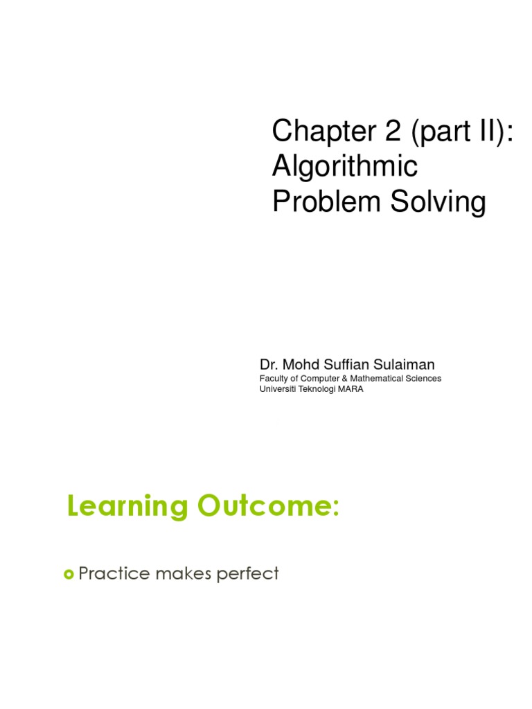 3 Chapter 2 (Part II) - Algorithmic Problem Solving | PDF | Weight | Mass