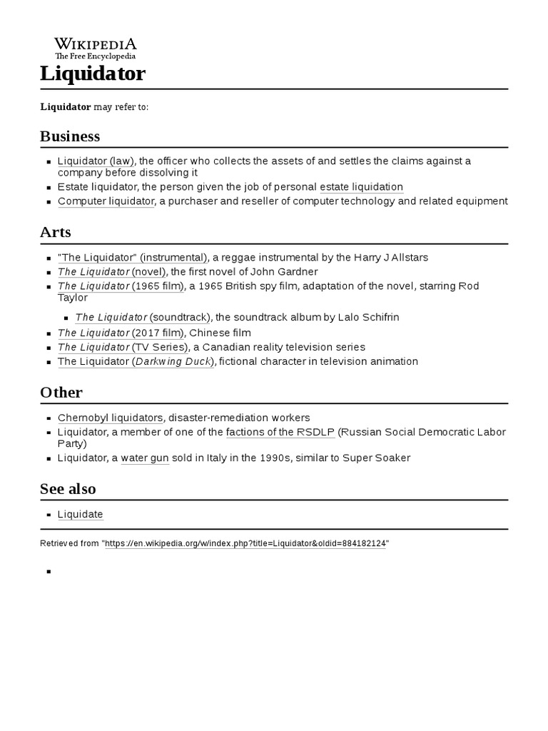 Liquidator | PDF