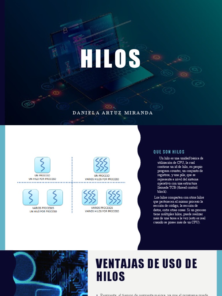 HILOS | PDF | Hilo (Computación) | Proceso (Computación)