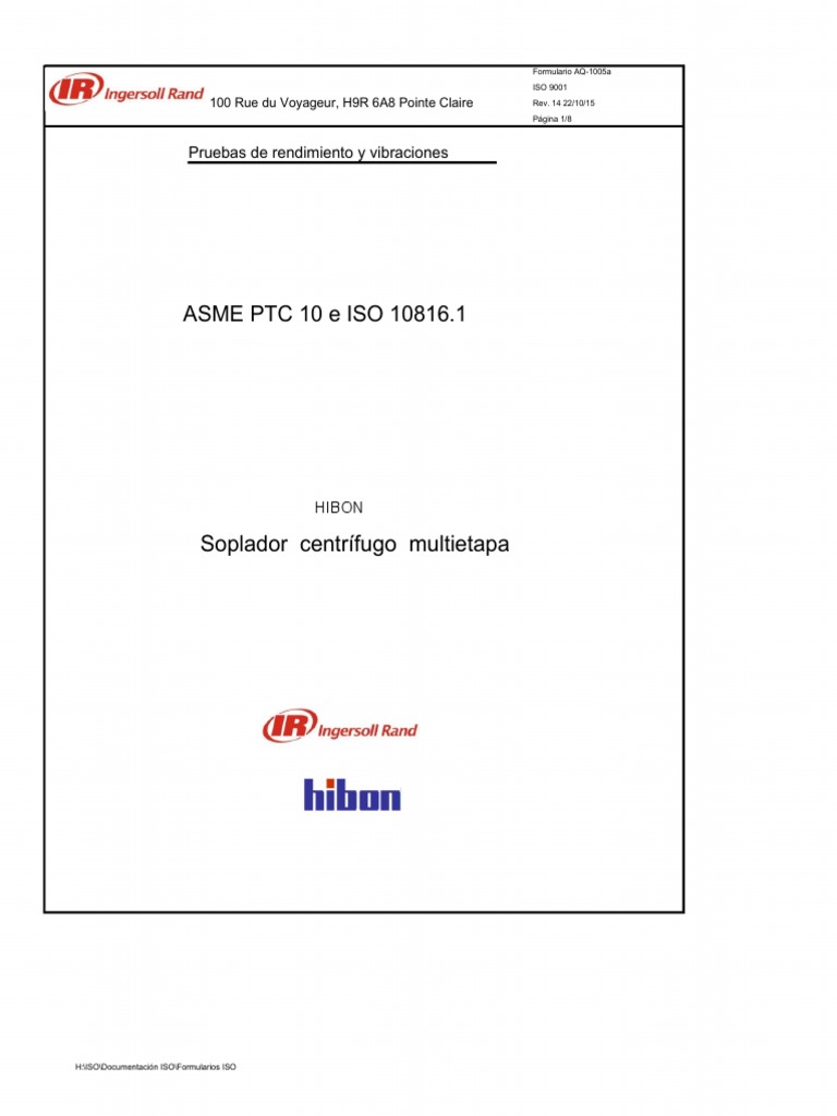 ASME PTC 10 - DE82019 - Spanish | PDF | Caballo de fuerza | Presión