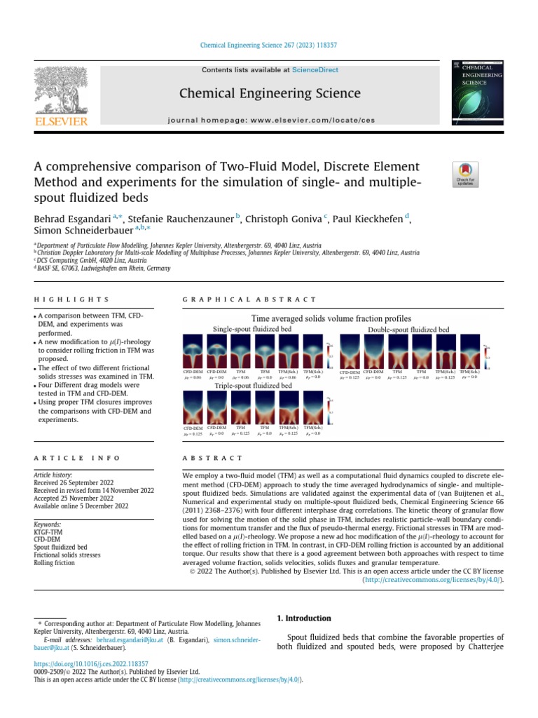 A Comprehensive Comparison of Two-Fluid Model, Discrete Element | PDF ...