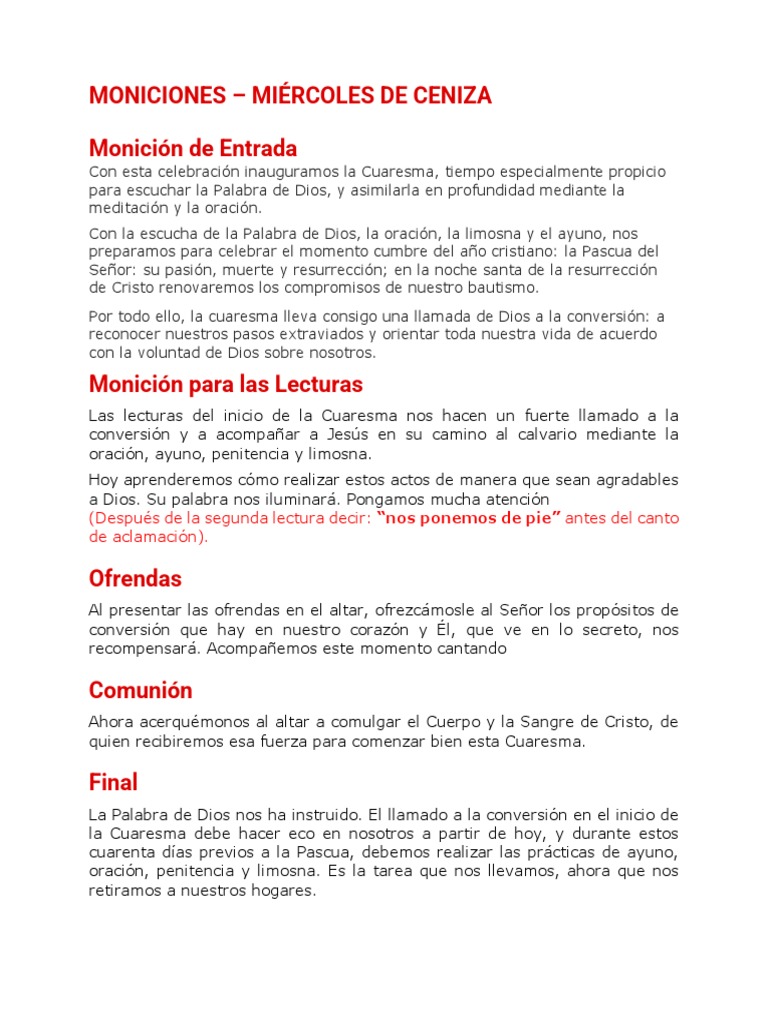 Miércoles de Ceniza | PDF