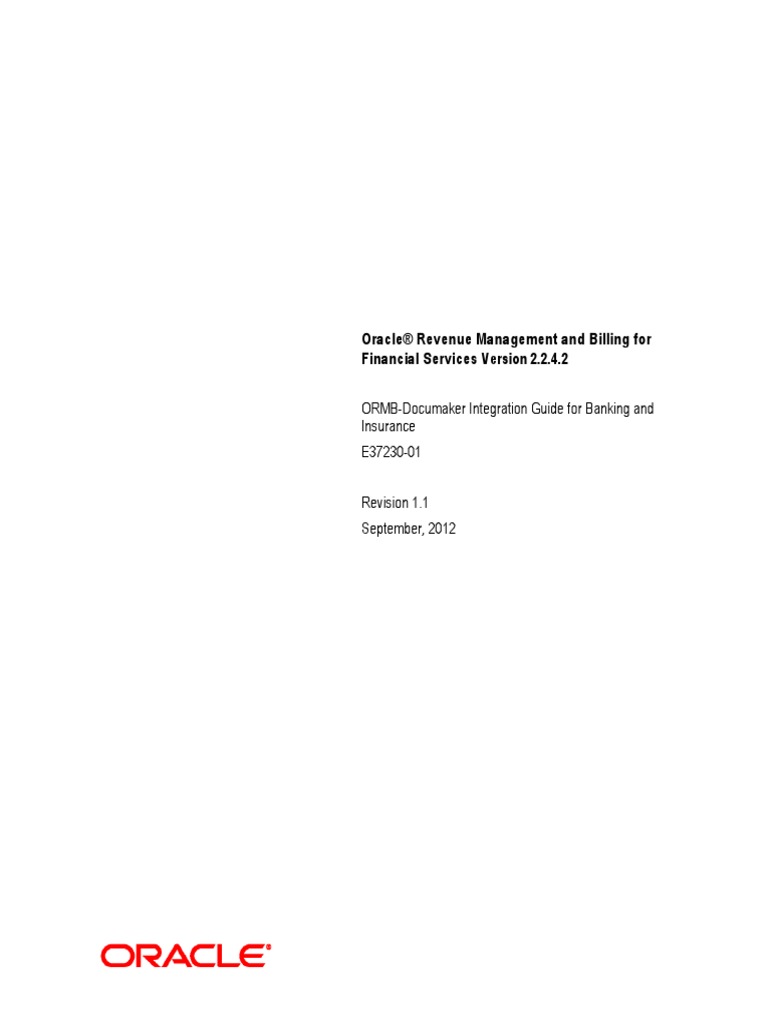Oracle Revenue Management and Billing and Oracle Documaker Integration ...