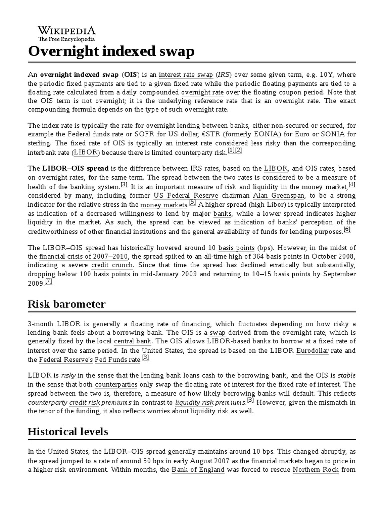 Overnight Indexed Swap | PDF | Private Sector | Rates