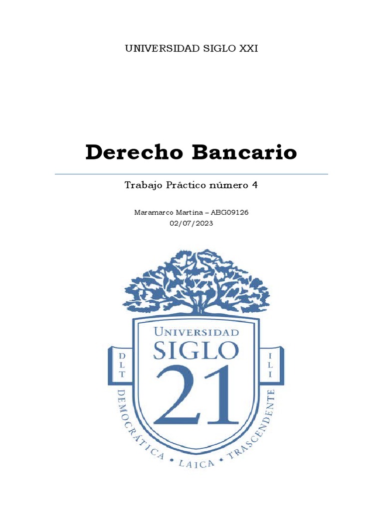 TP4 Bancario Final | PDF | Juez | Los consumidores