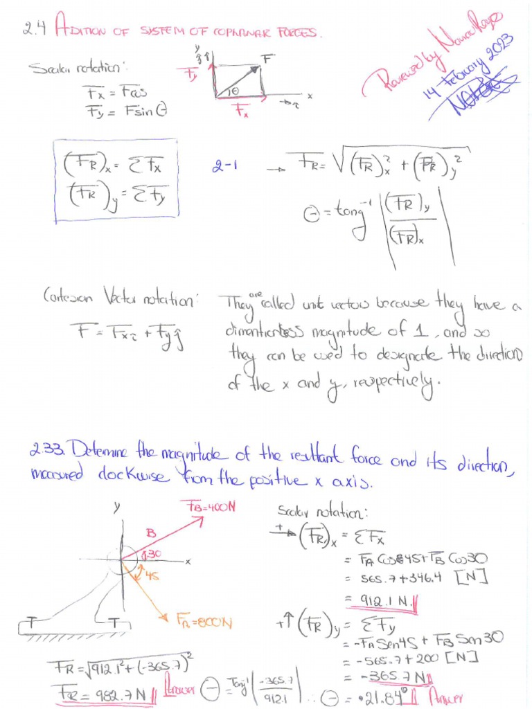 Hibbeler - Engineering Mechanics Statics - Chapter - 2.4 | PDF