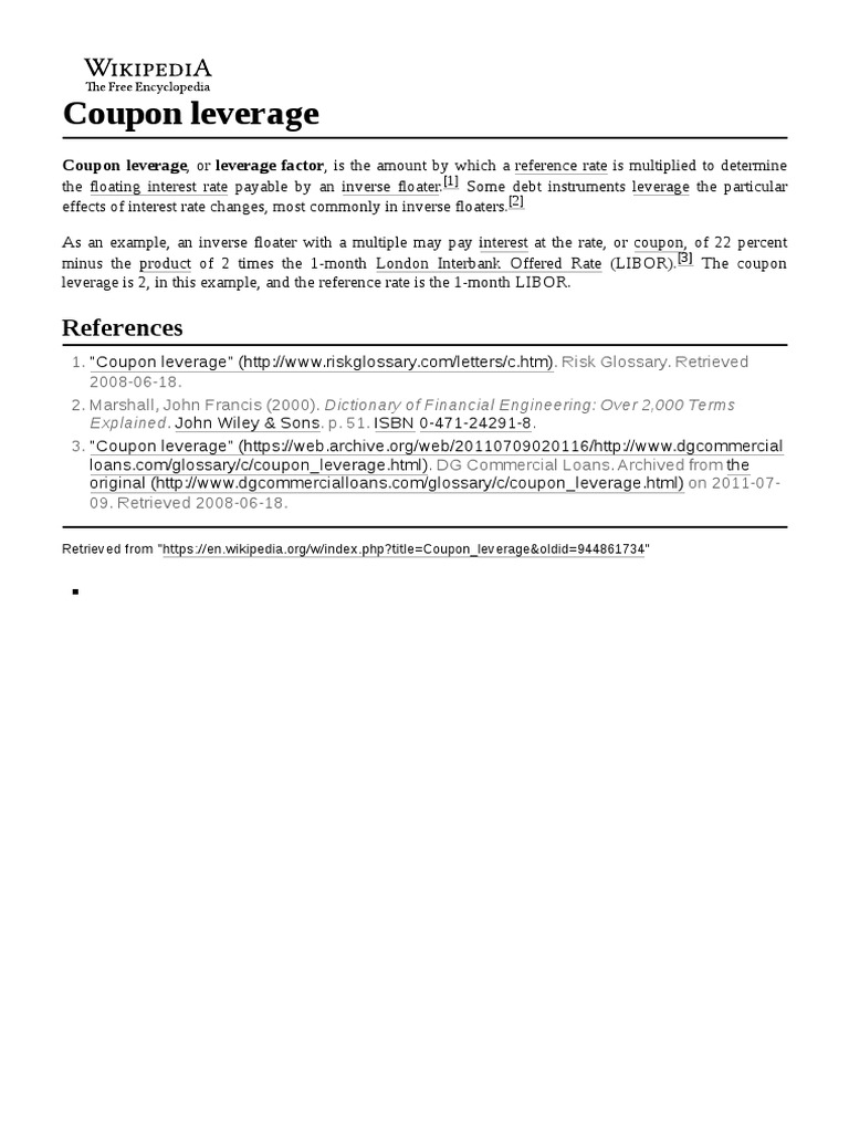 Coupon Leverage | PDF