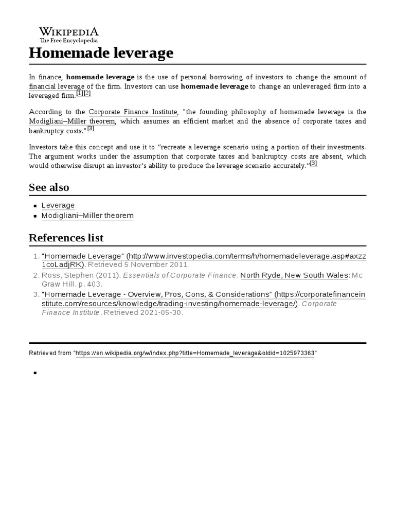 Homemade_leverage | PDF