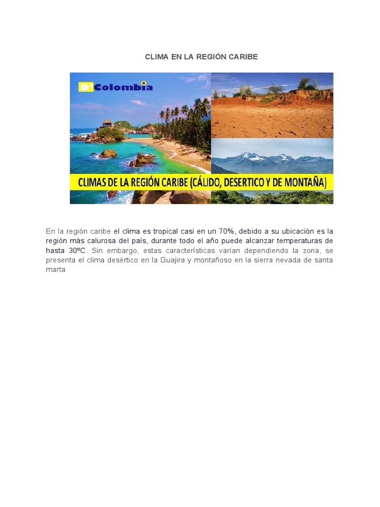 Clima en La Región Caribe | PDF