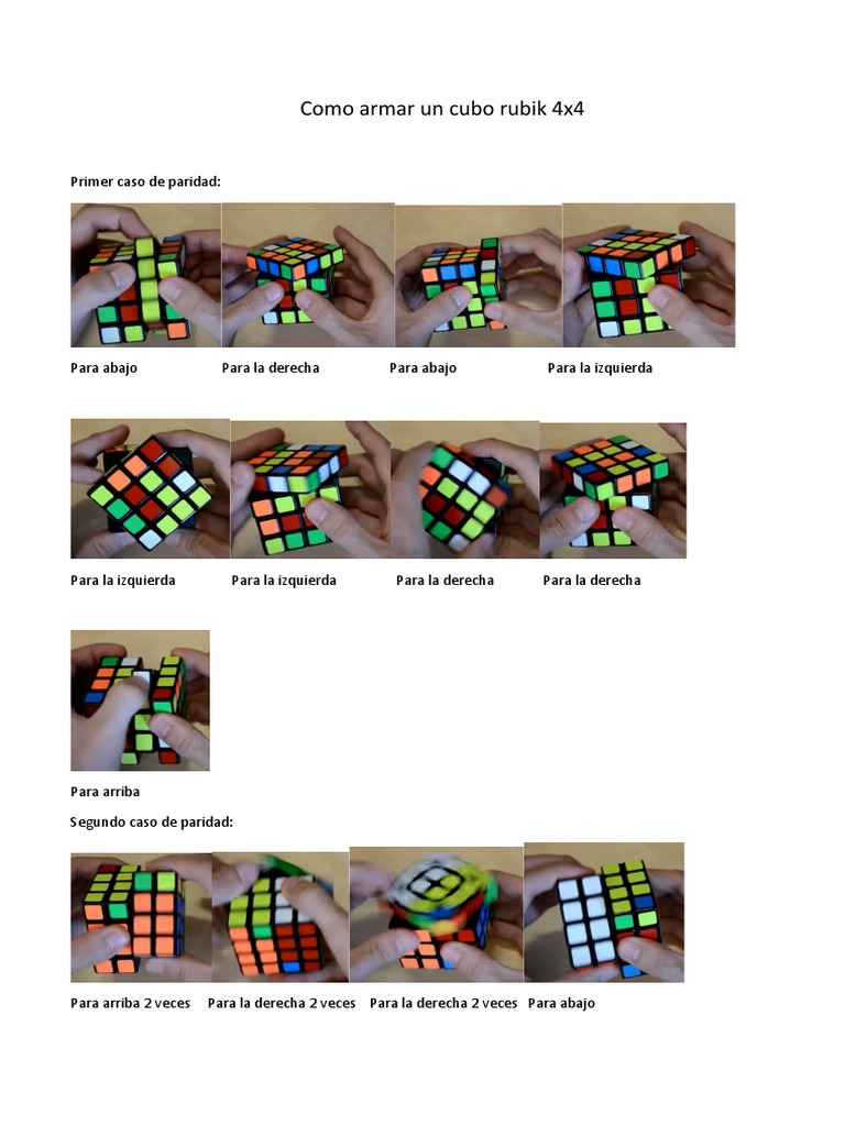 Como Armar Un Cubo Rubik 4x4 | PDF