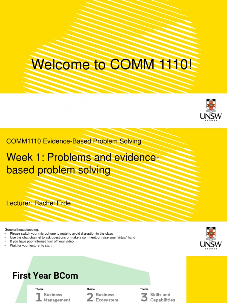 COMM1110 Lecture Slides Week 1_T2_2023 | PDF