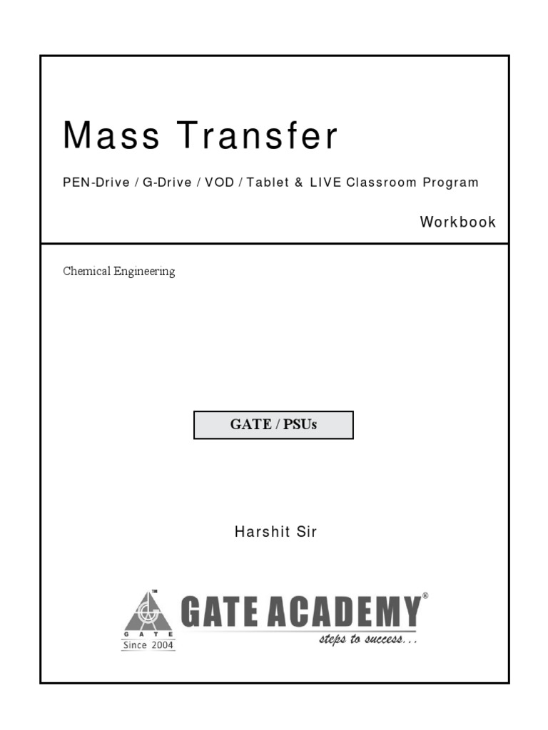 Mass Transfer | PDF | Diffusion | Distillation