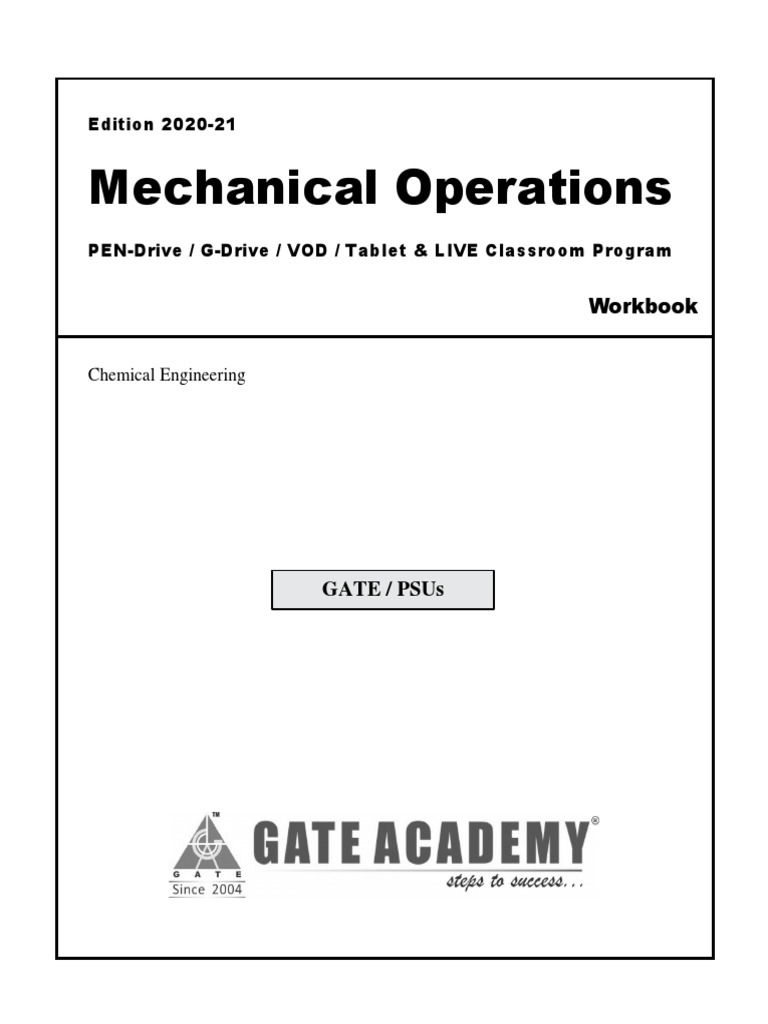 Mechanical Operations | PDF | Mill (Grinding) | Physical Quantities