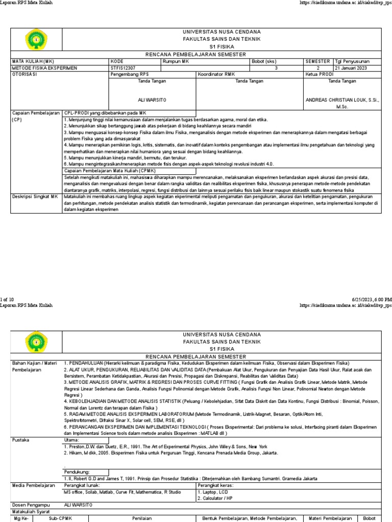 Rps Mfe Khis | PDF | Teknologi & Rekayasa | Komputer