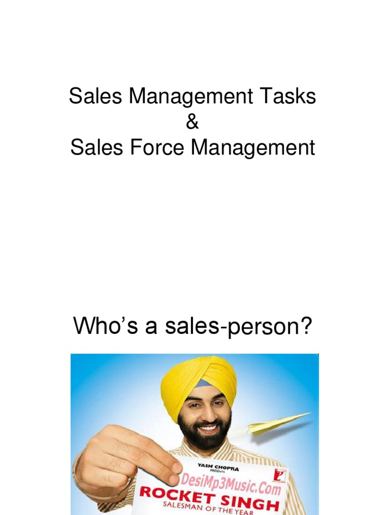 Sales Management Tasks & Sales Force Management | PDF | Turnover ...