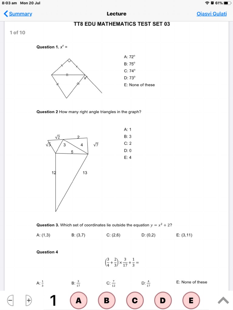 Edu Maths Set 03 | PDF