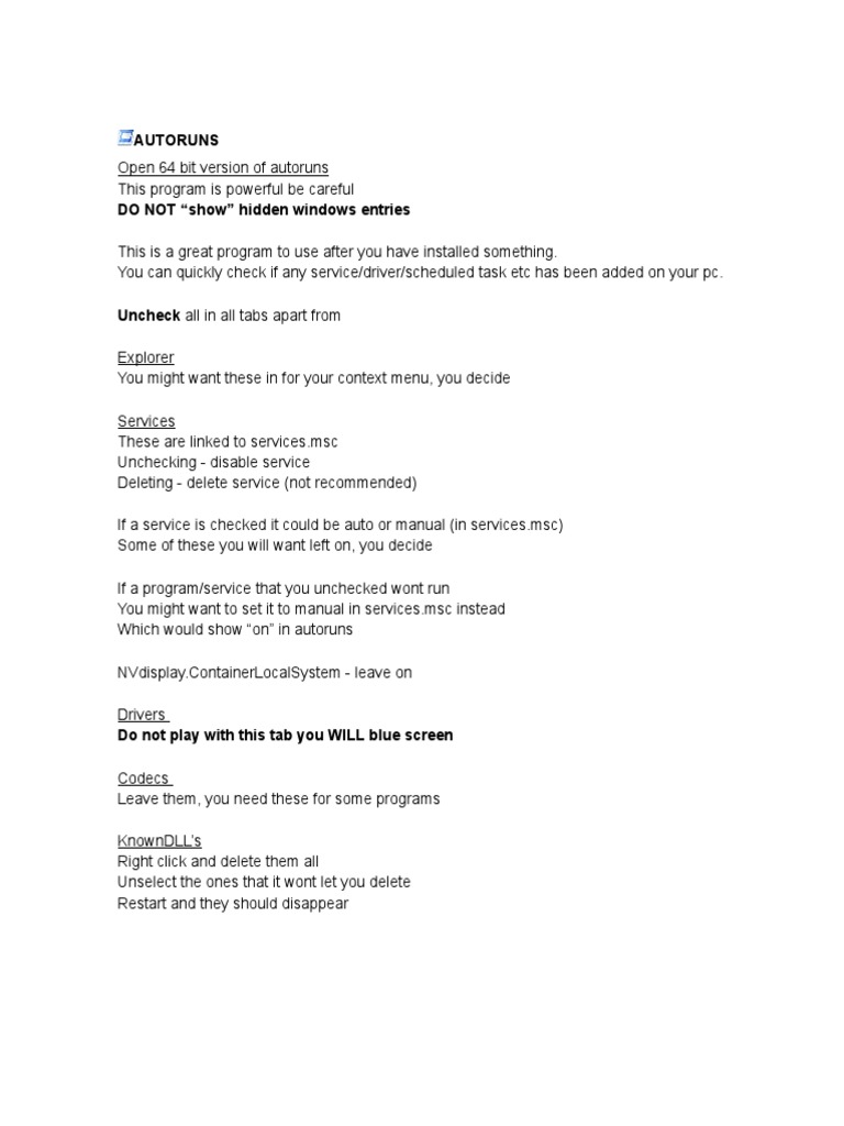 8 - Autoruns, Process & Priority Tweaks | PDF | Microsoft Windows | Personal Computers