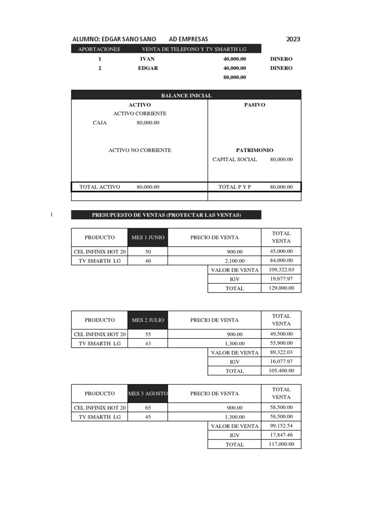 Presupuesto | PDF | Presupuesto | Hoja de balance
