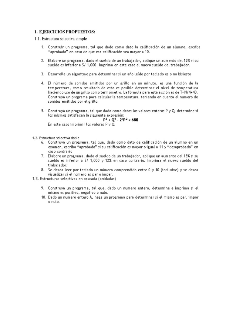 Ejercicios Propuestos Python | PDF | Crecimiento personal y profesional