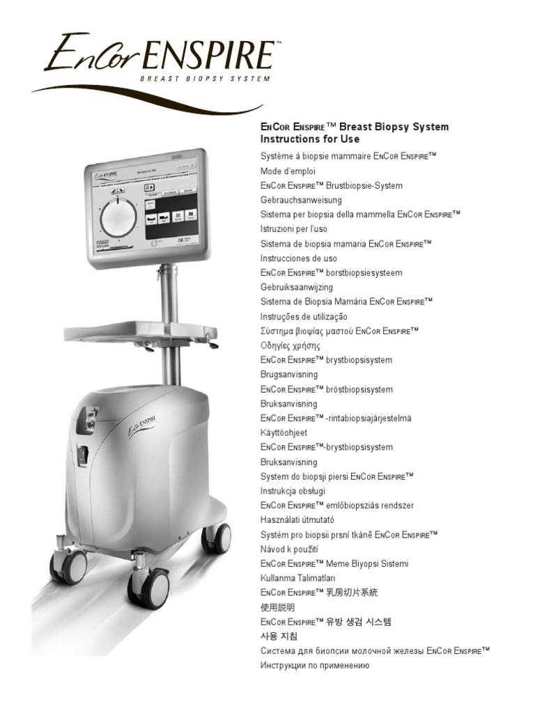 EnCor Enspire Breast Biopsy System IFU | PDF | Imagem de ressonância ...