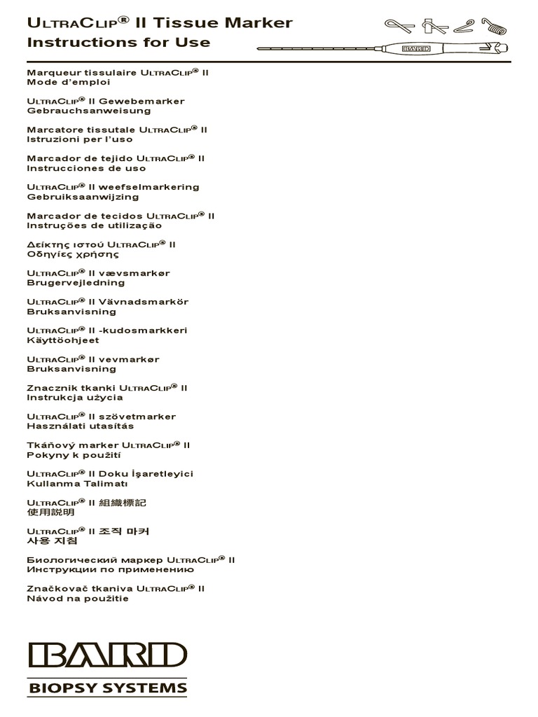 UltraClip II Breast Tissue MarkerIFU | PDF | Imagem de ressonância ...