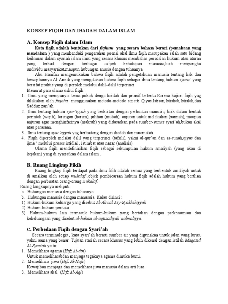 Konsep Fiqih Dan Ibadah Dalam Islam Bab 1 | PDF | Sains & Matematika ...