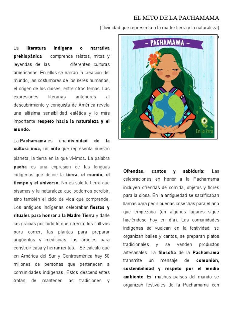 Aporte para Sociedad El Mito de La Pachamama | PDF